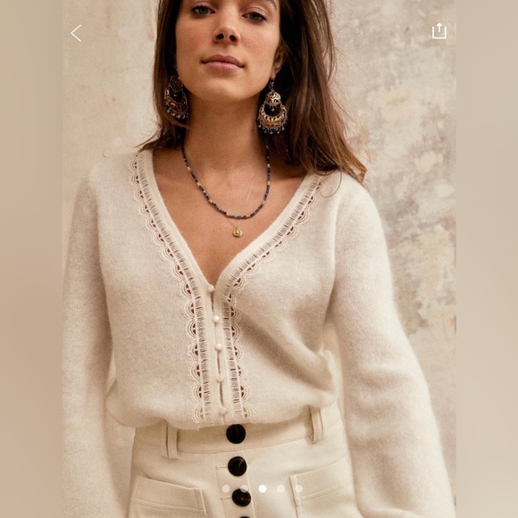 Sezane | Sweaters | Sezane Clara Cardigan Ecru Nwot Size Xs | Poshmark
